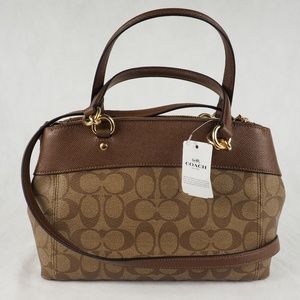 Coach | Bags | Coach Mini Brooke Carryall Bag Signature Brown | Poshmark